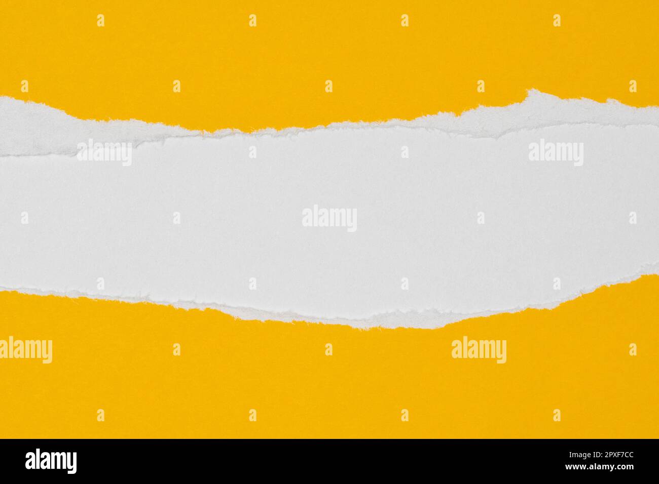 Yellow paper with torn edges on white paper background inside. Paper ...