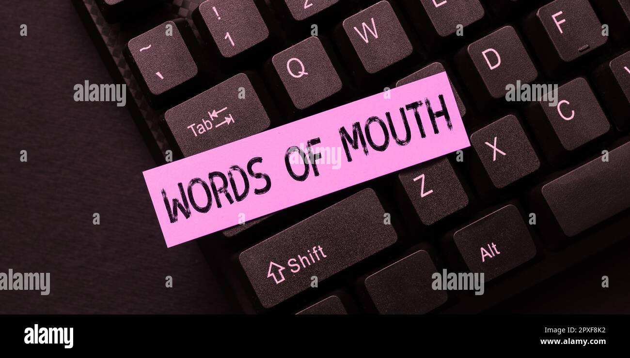 Conceptual display Words Of Mouth, Business showcase simple statement ...