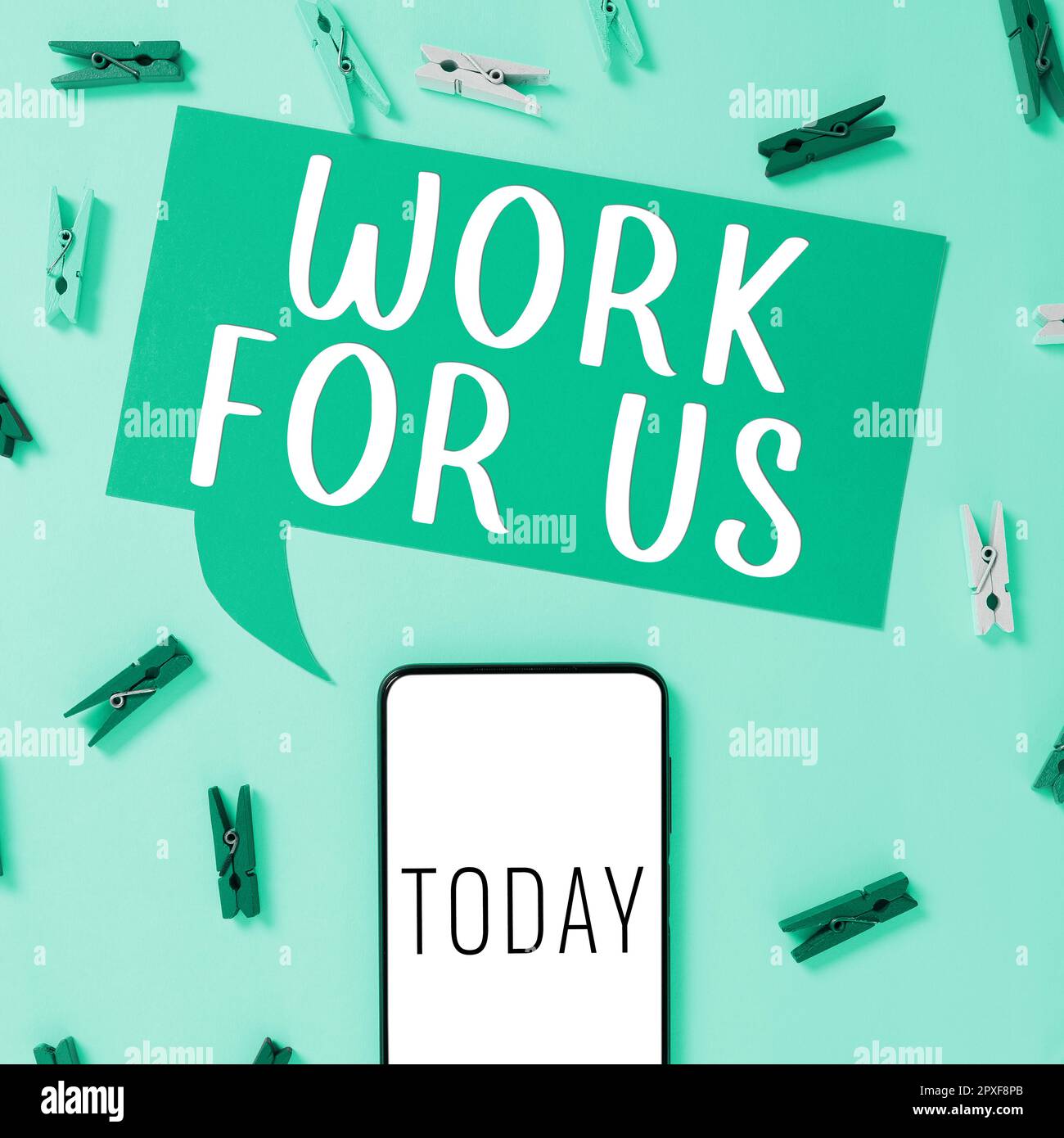 Text caption presenting Work For Us, Conceptual photo Invitation to ...