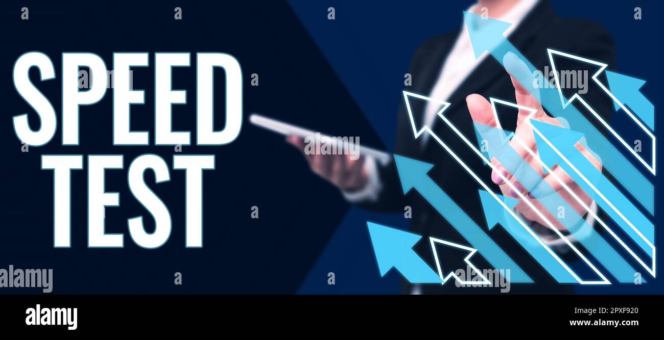 Text caption presenting Speed Test, Business showcase psychological ...
