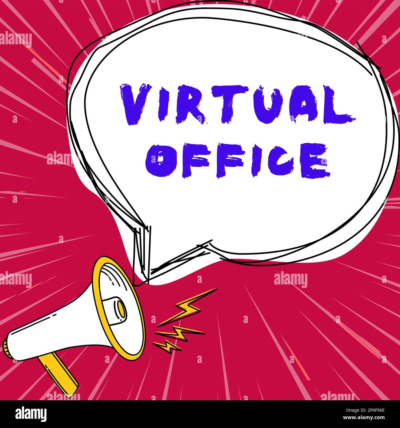 Hand writing sign Virtual Office, Concept meaning Mobile work ...