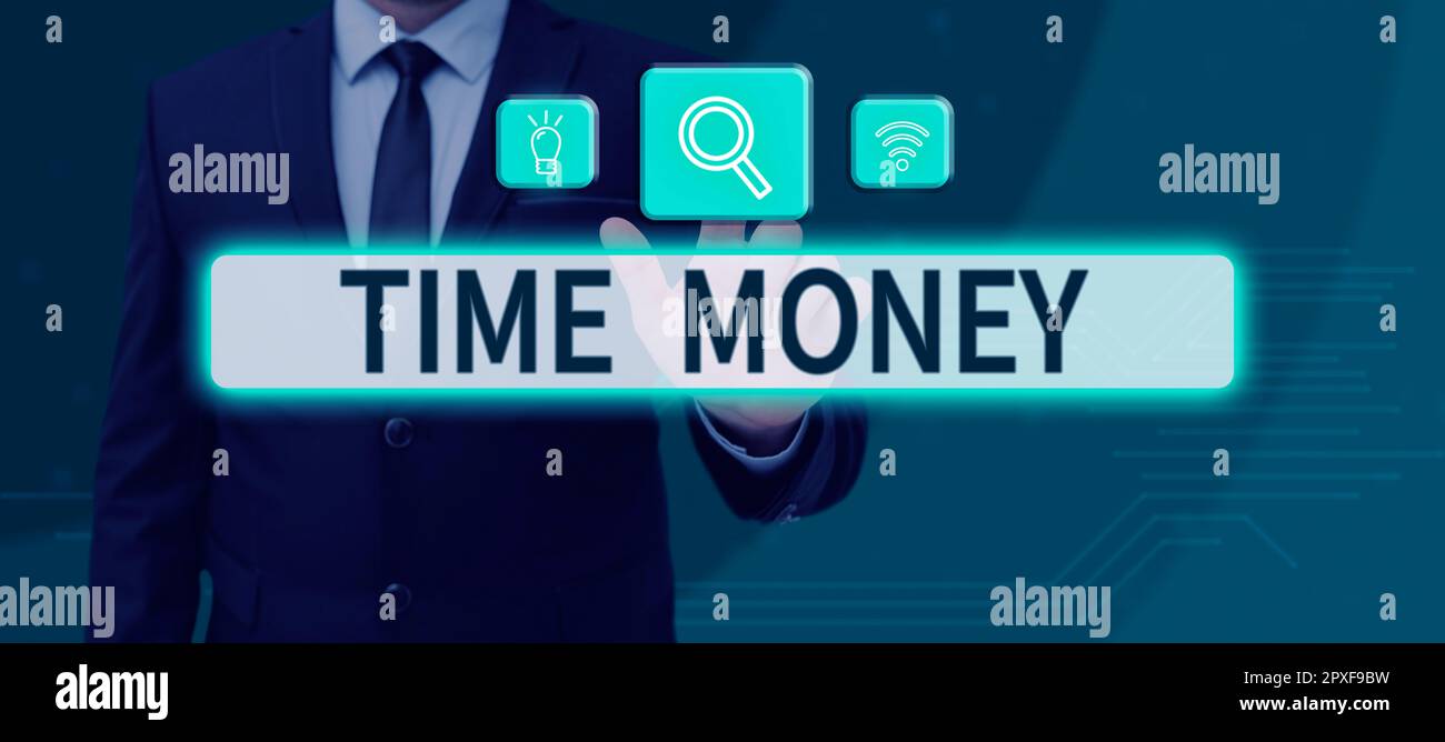 Inspiration showing sign Time Money, Business concept funds advanced ...