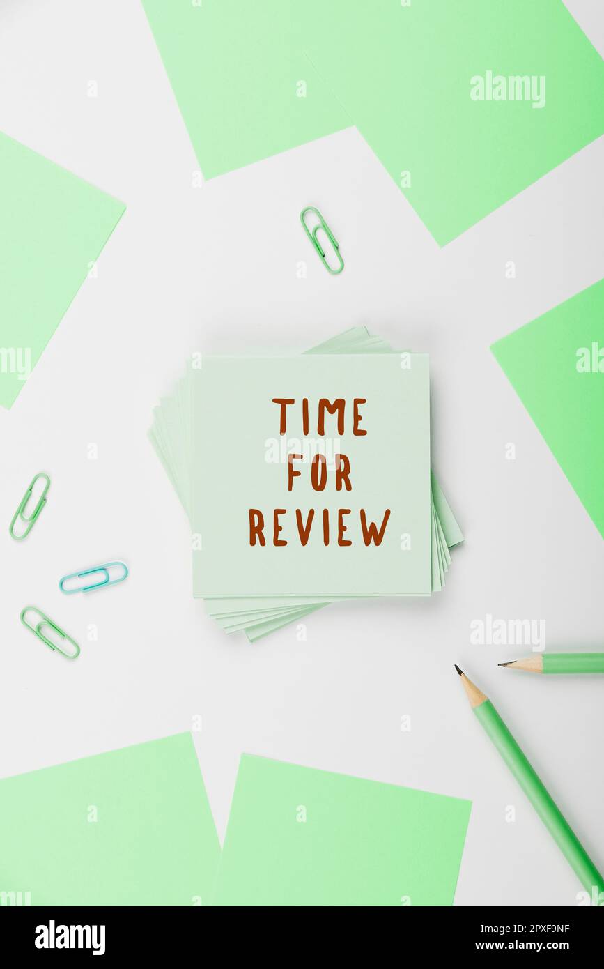 Conceptual display Time For Review, Word Written on Evaluation Feedback ...