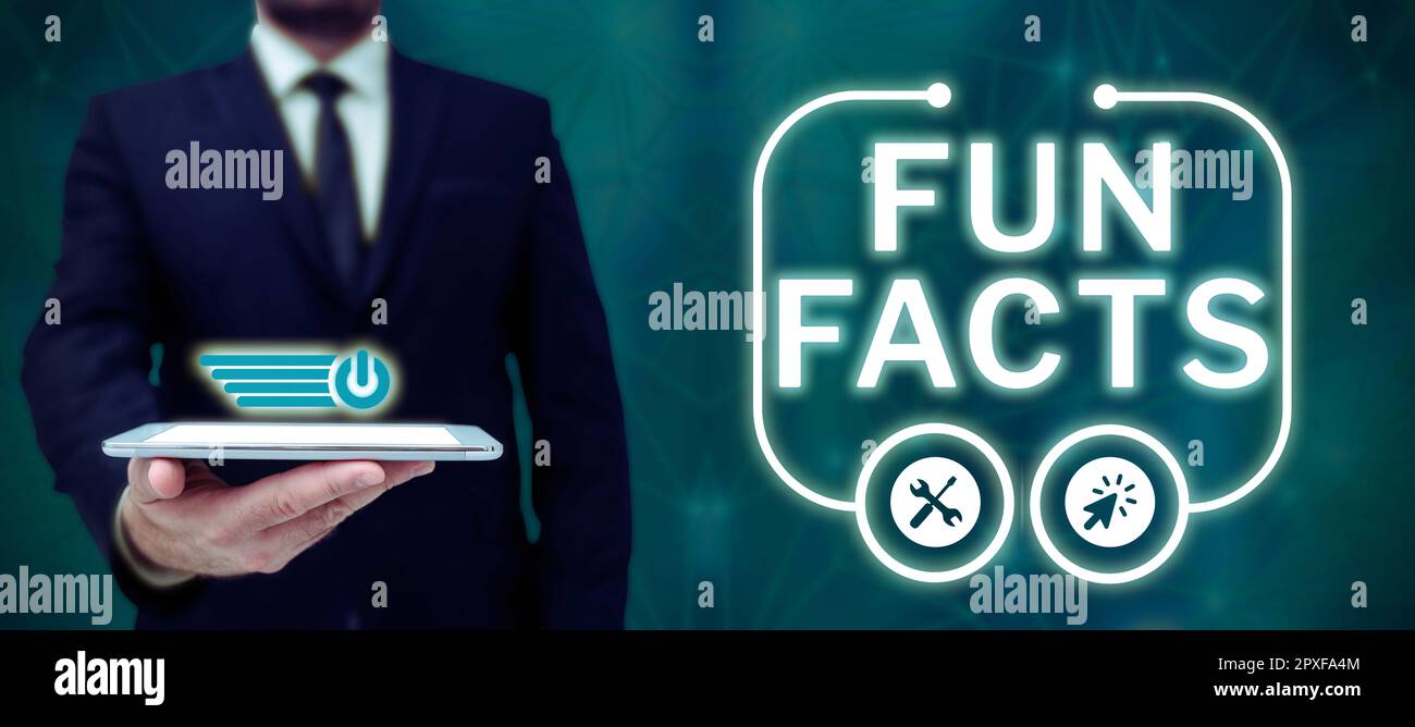 Conceptual caption Fun Facts, Business overview short interesting ...