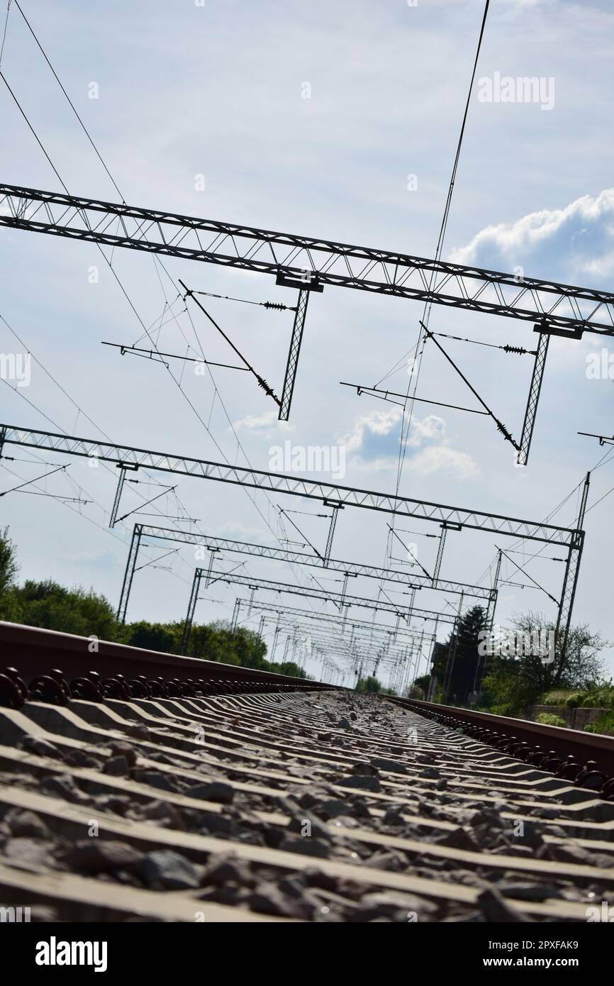 railroad tracks in the distance Stock Photo - Alamy