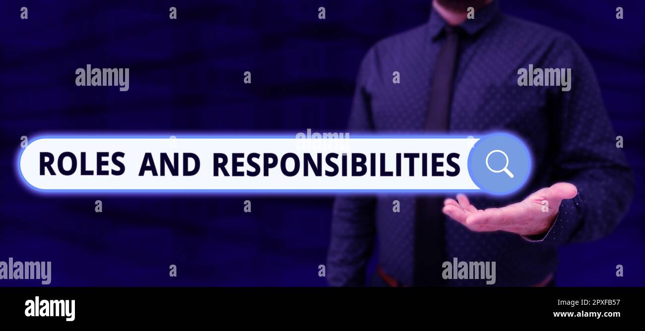 Conceptual caption Roles And Responsibilities, Conceptual photo ... Conceptual caption Roles And Responsibilities, Conceptual photo ...