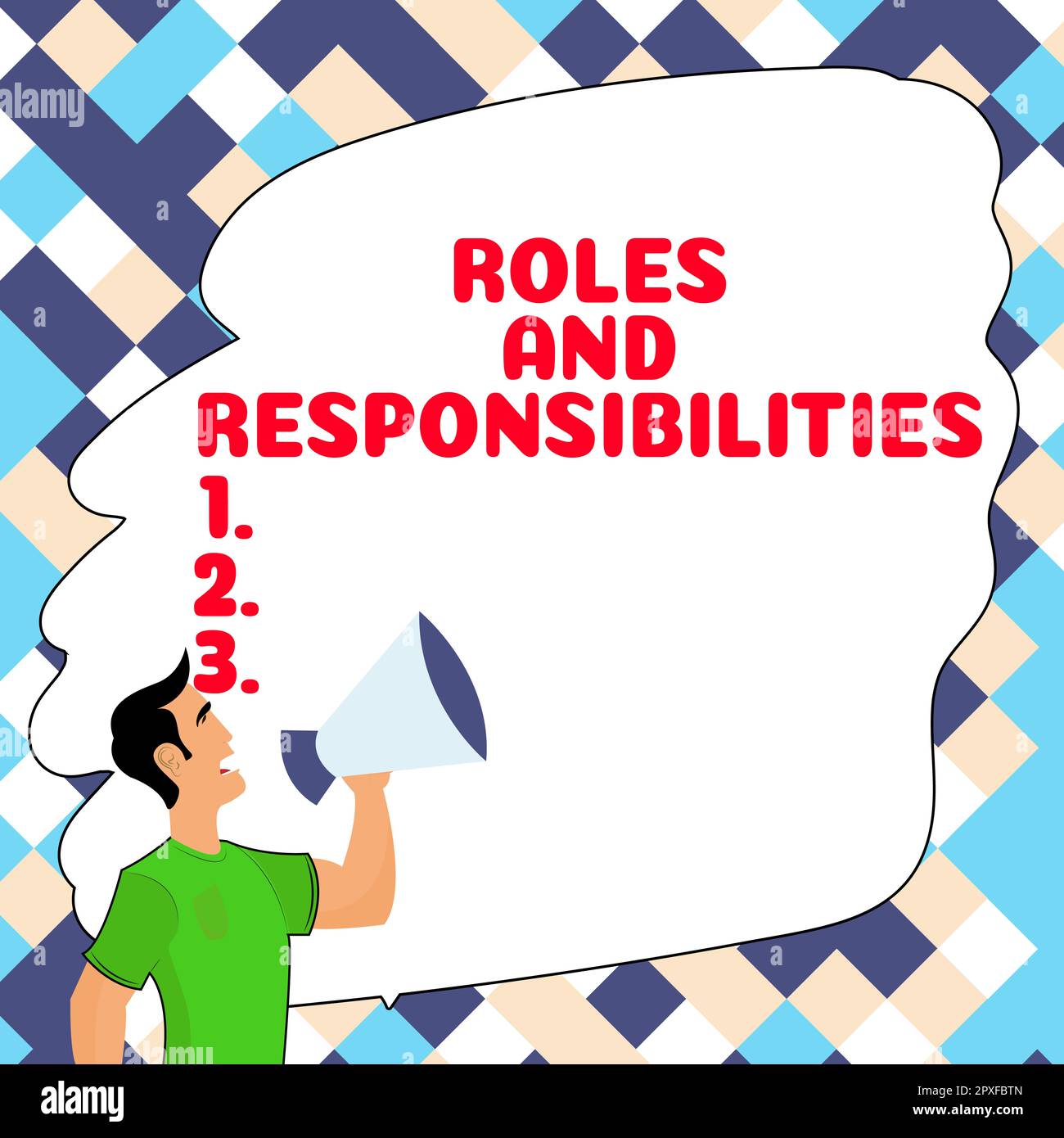 Text showing inspiration Roles And Responsibilities, Business overview ...