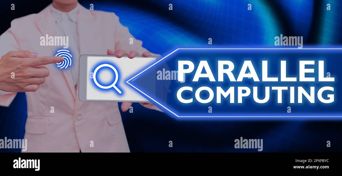 Text Showing Inspiration Parallel Computing Concept Meaning Simultaneous Calculation By Means