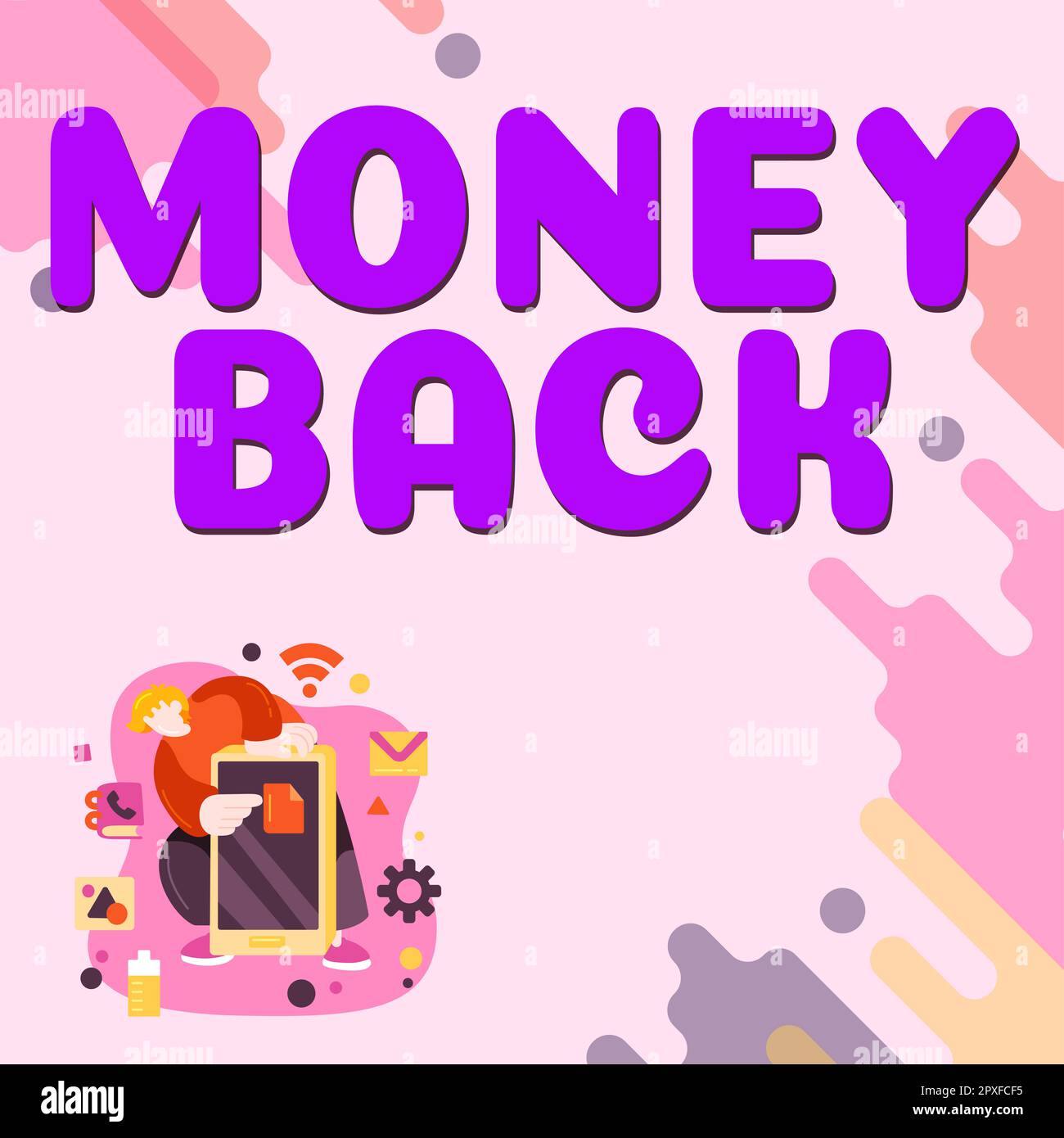 Text caption presenting Money Back, Internet Concept get what you paid ...