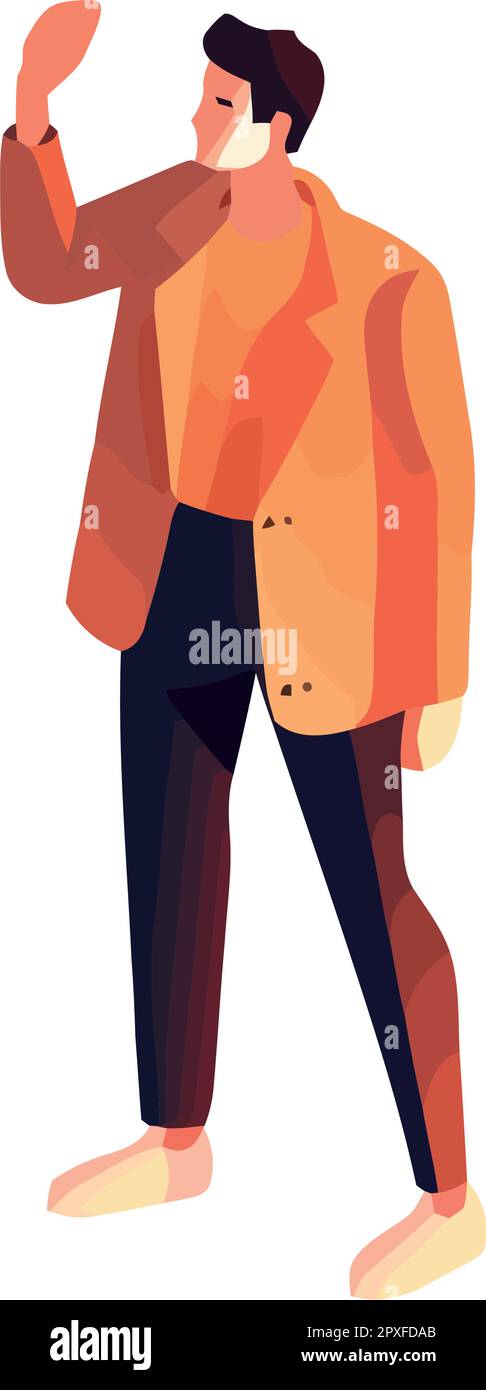 Muscular man symbolizes strength and success Stock Vector Image & Art ...
