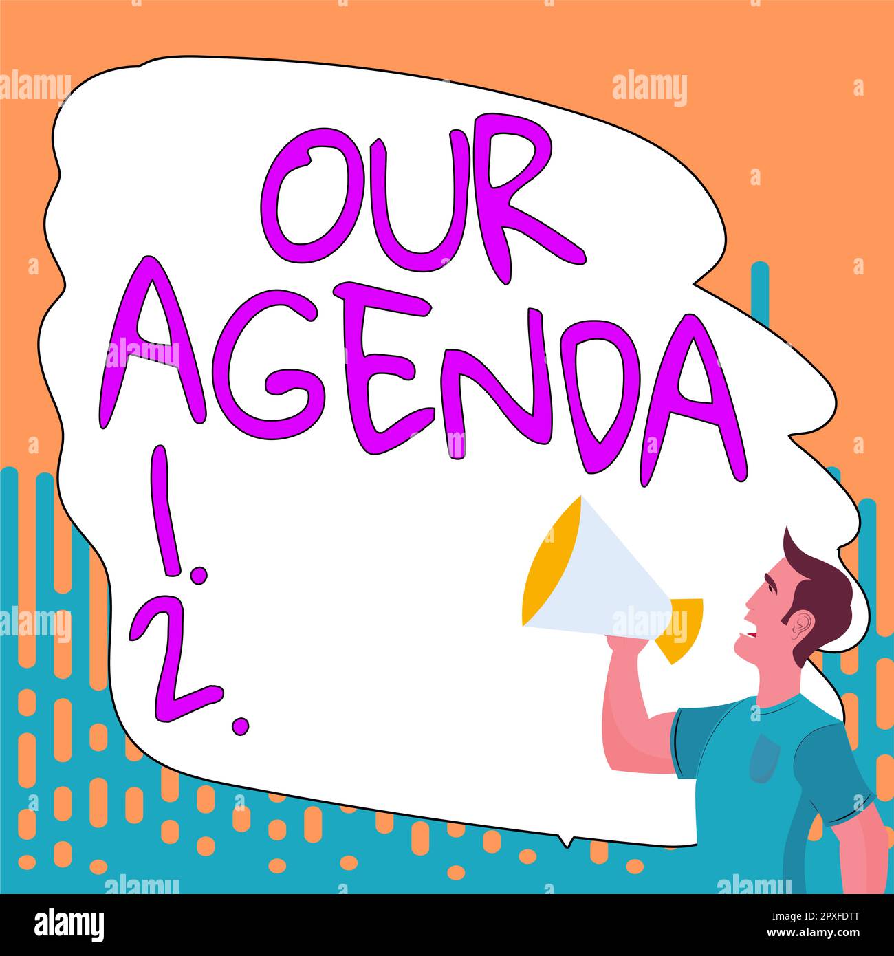 Conceptual display Our Agenda, Business concept Personal schedule ...