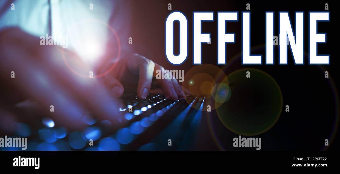 Writing displaying text Offline, Business overview Not having directly ...