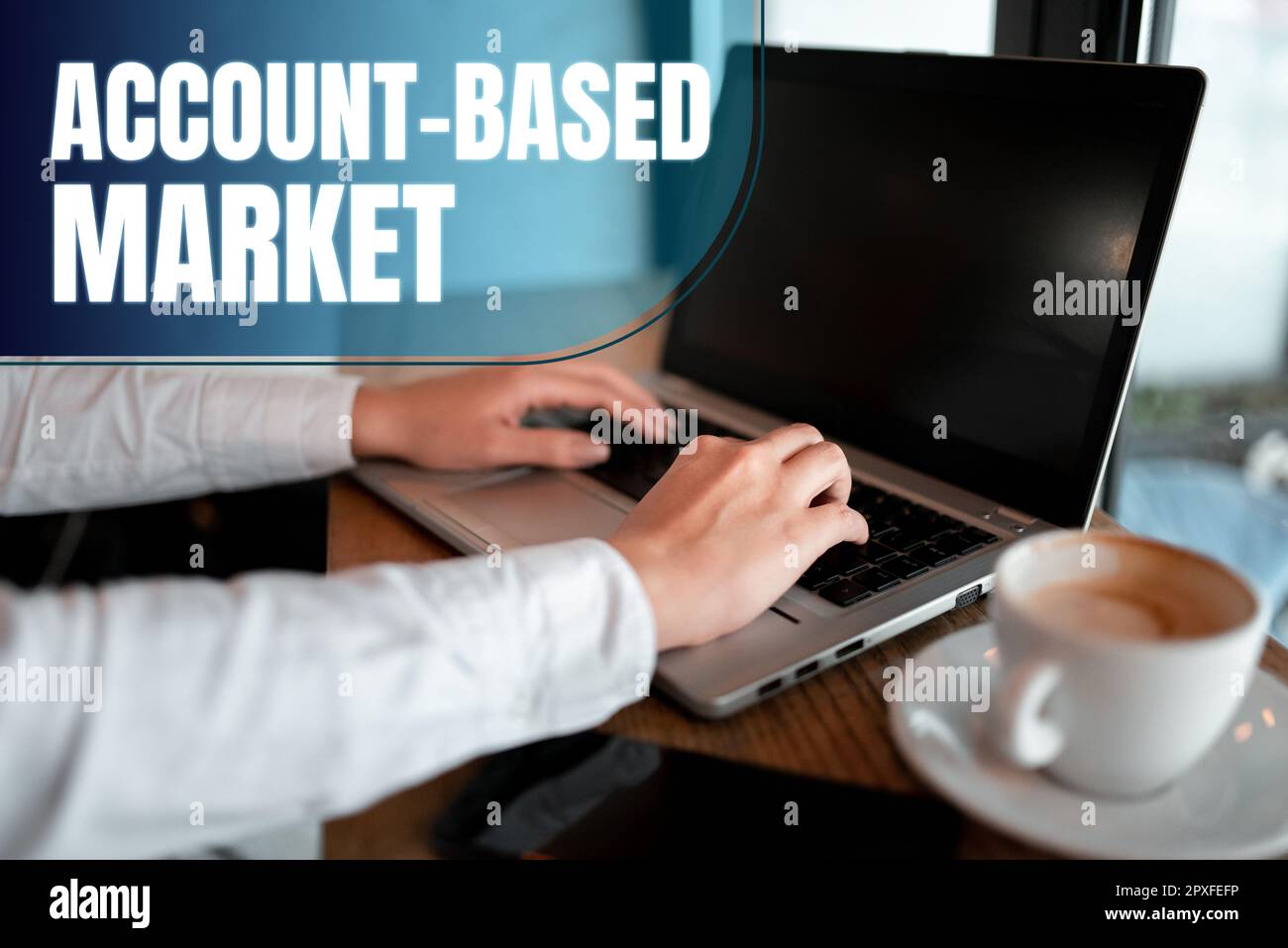 Hand writing sign Account Based Market, Business idea resources target ...