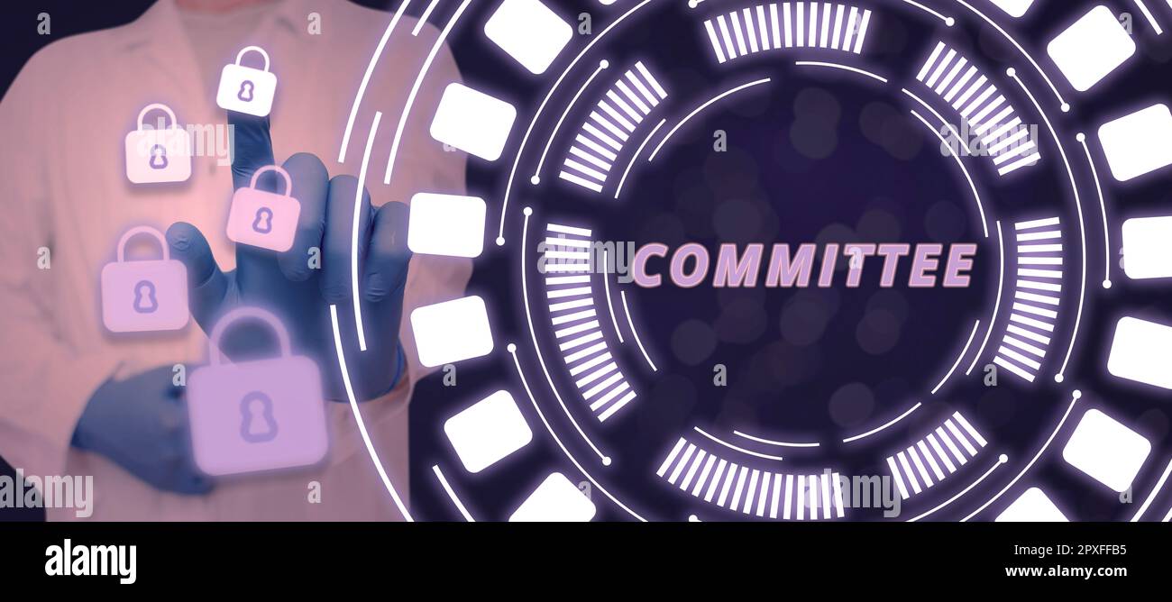Writing displaying text Committee, Internet Concept Group of people ...
