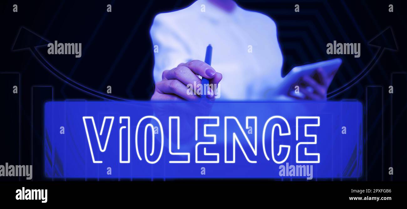 Inspiration showing sign Violence, Word Written on the use of physical ...