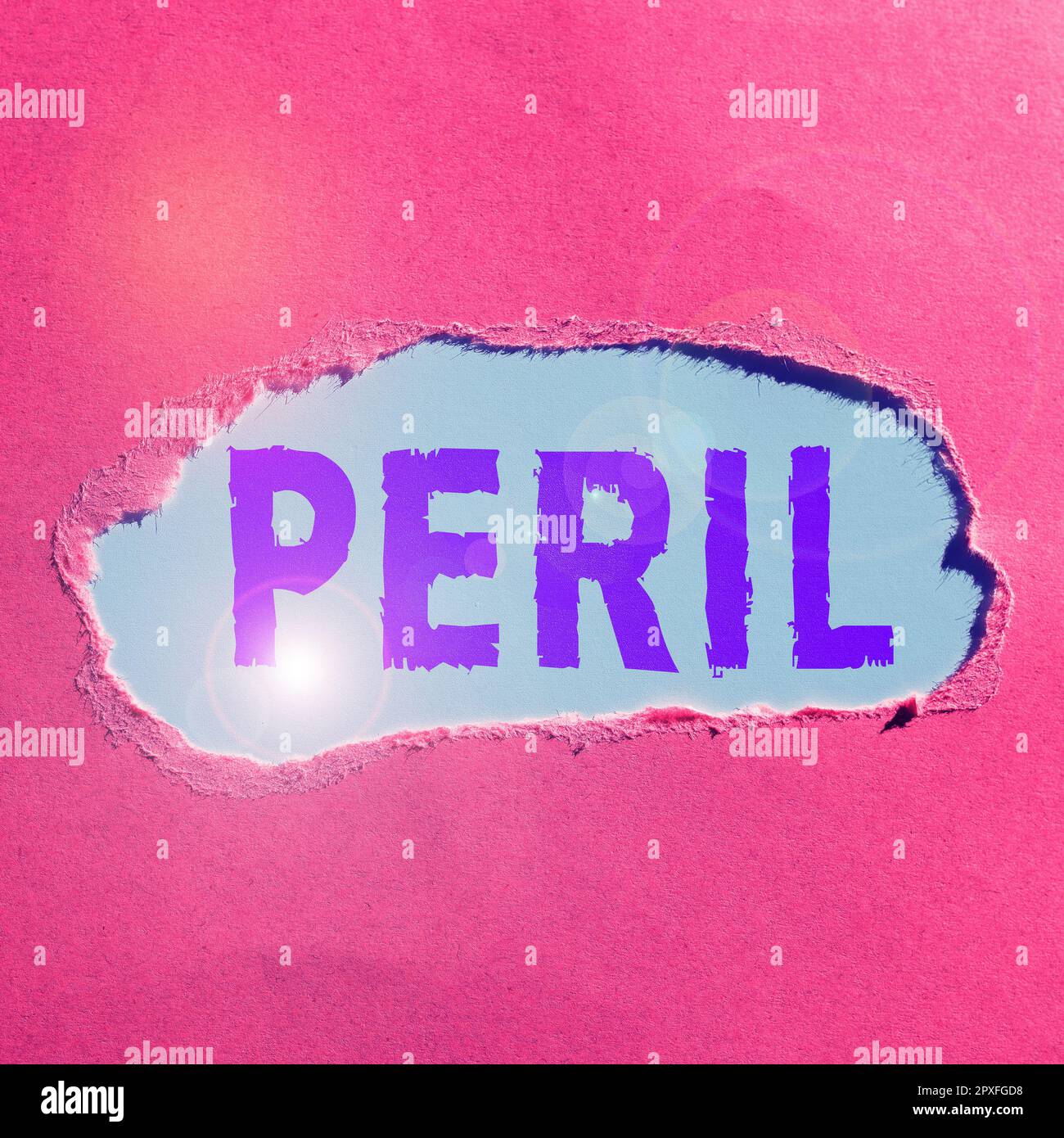 Hand writing sign Peril, Conceptual photo indicates something extremely ...