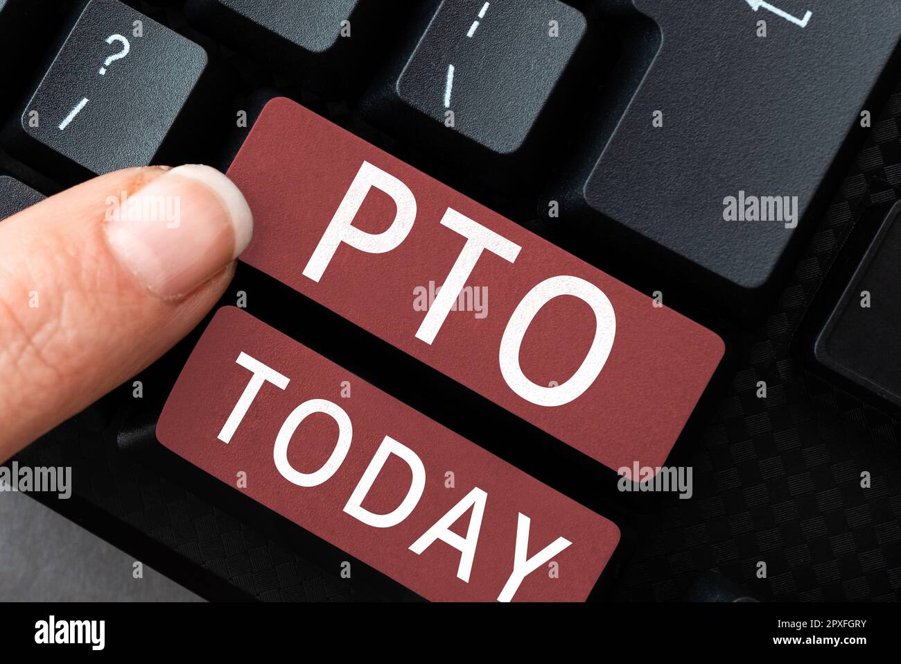 Hand writing sign Pto, Concept meaning Employer grants compensation for ...