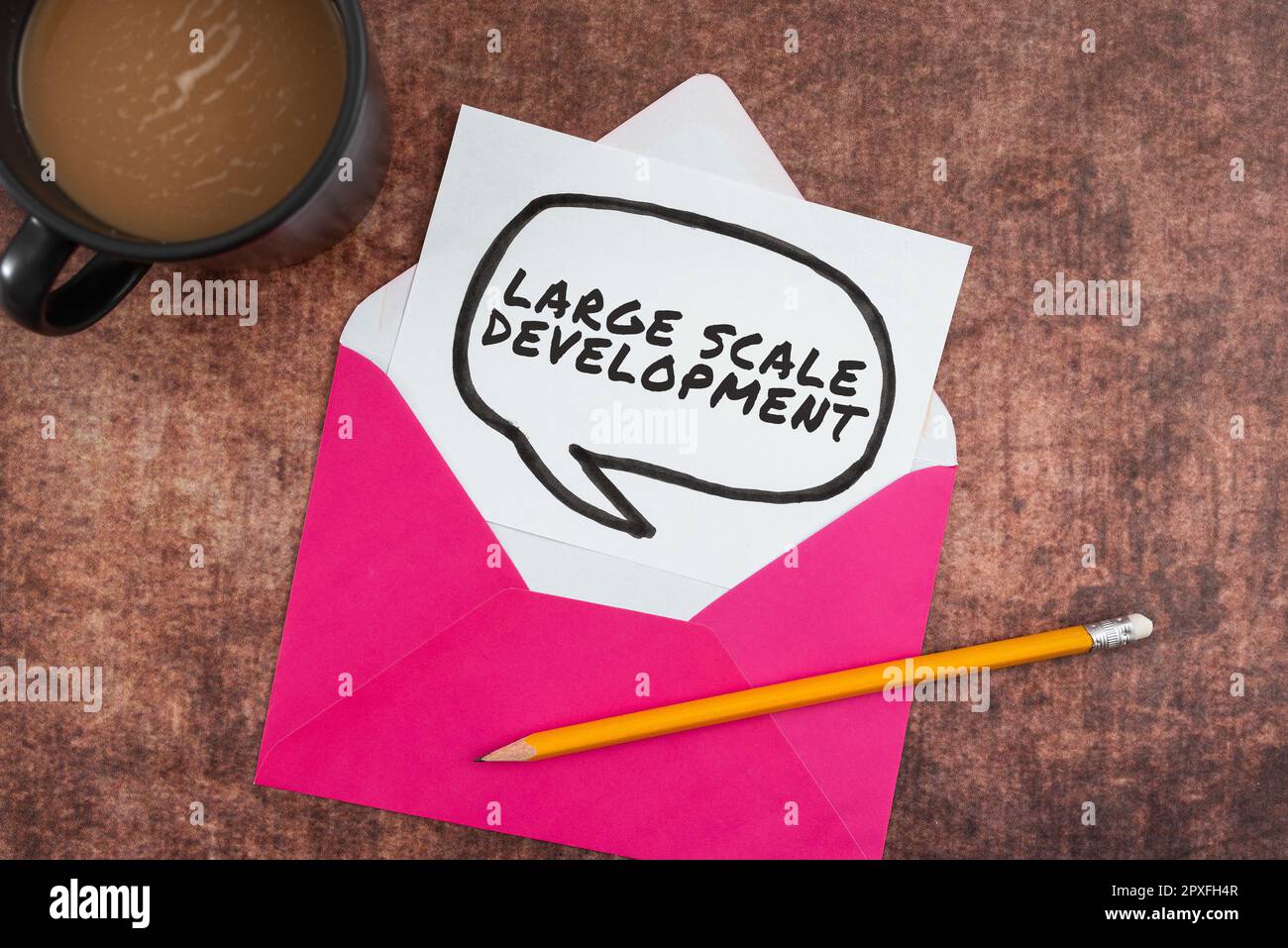 Text caption presenting Large Scale Development, Business overview very ...