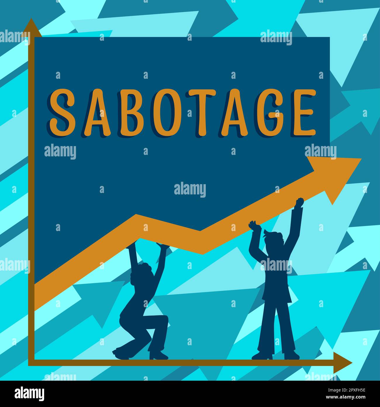 Sign displaying Sabotage, Business overview destruction of an employer ...