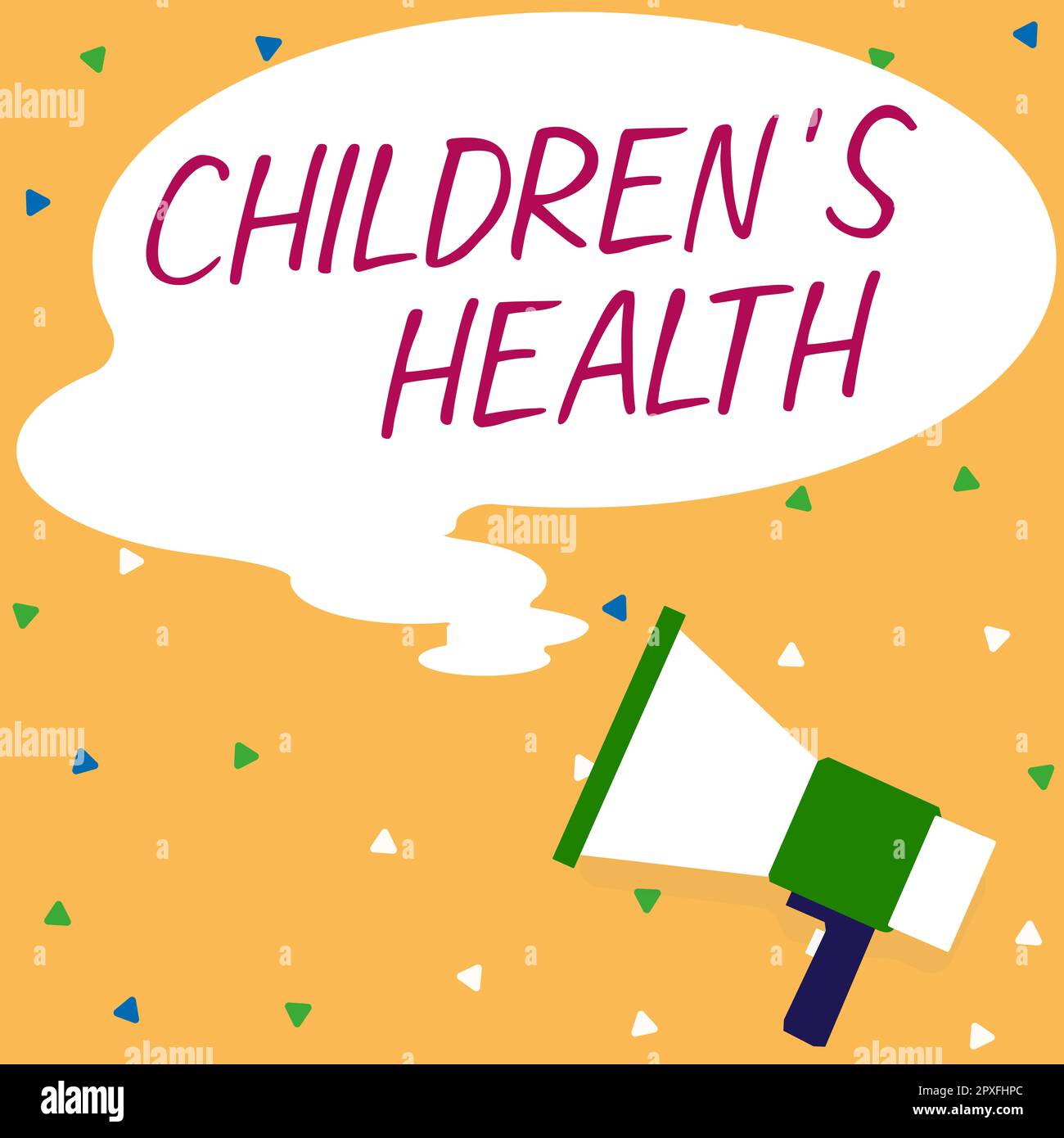 Sign displaying Children's Health, Concept meaning kid condition of ...