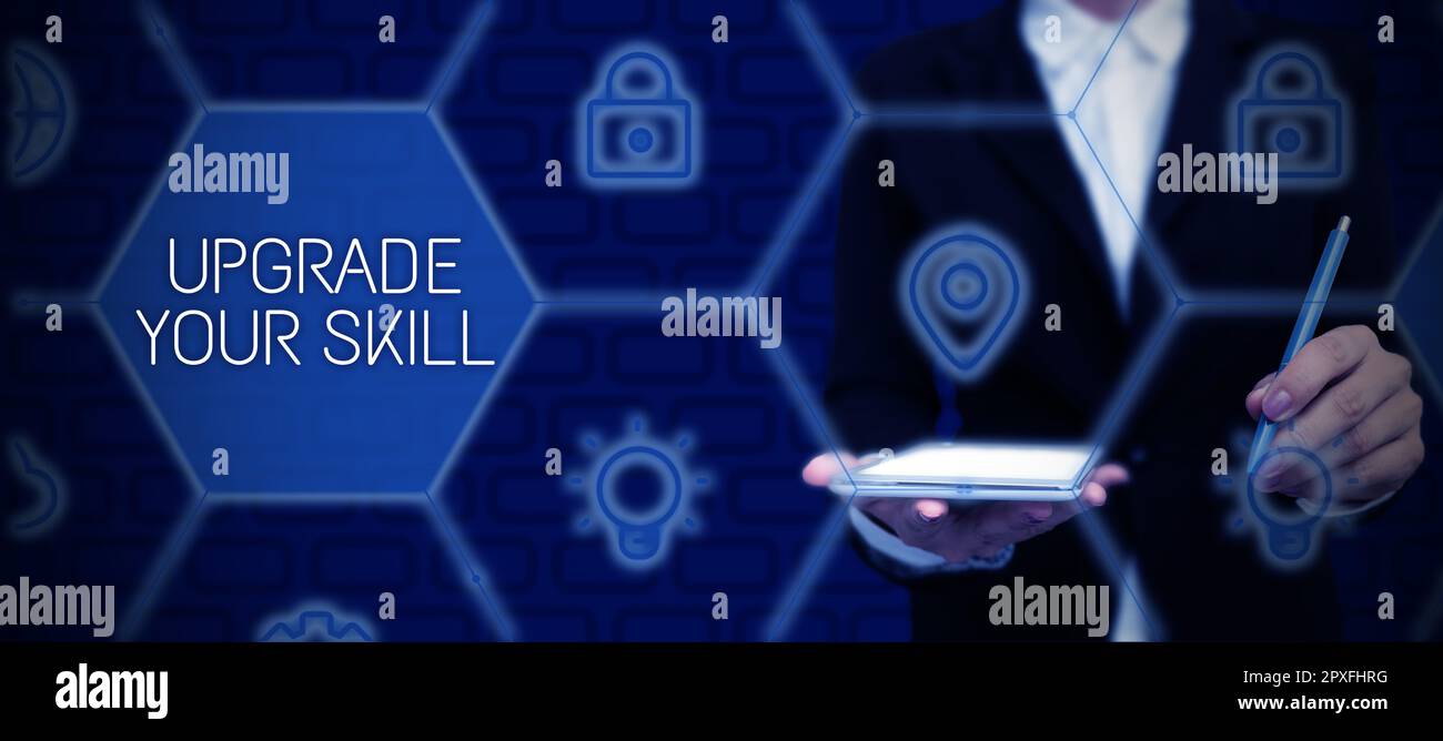 Conceptual caption Upgrade Your Skill, Word Written on Expand Scope of ...
