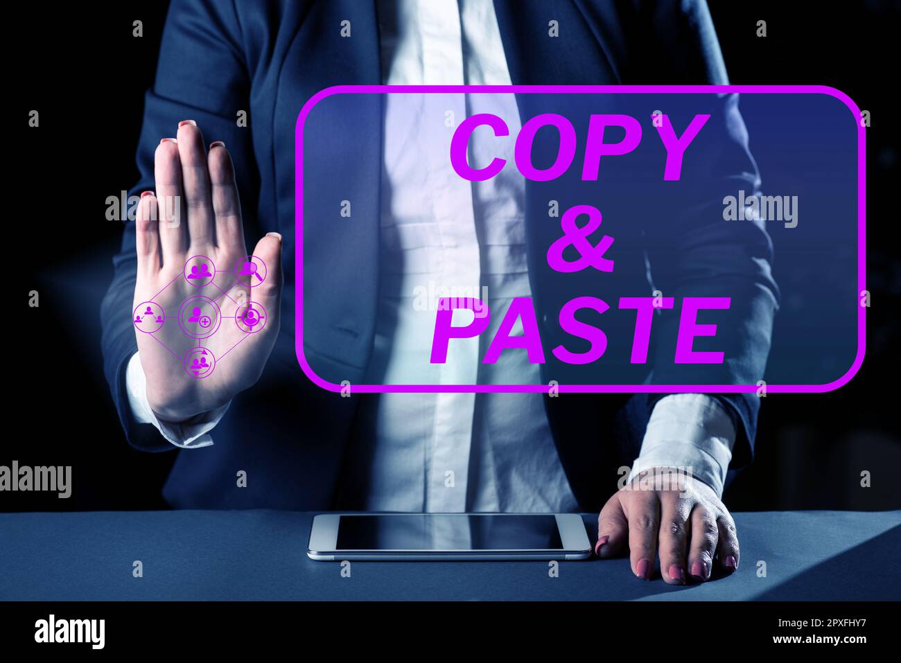 Hand writing sign Copy Paste, Business overview an imitation ...
