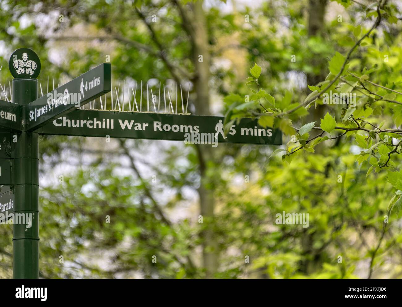 Churchill War Rooms sign in St. James's Park, London Stock Photo - Alamy