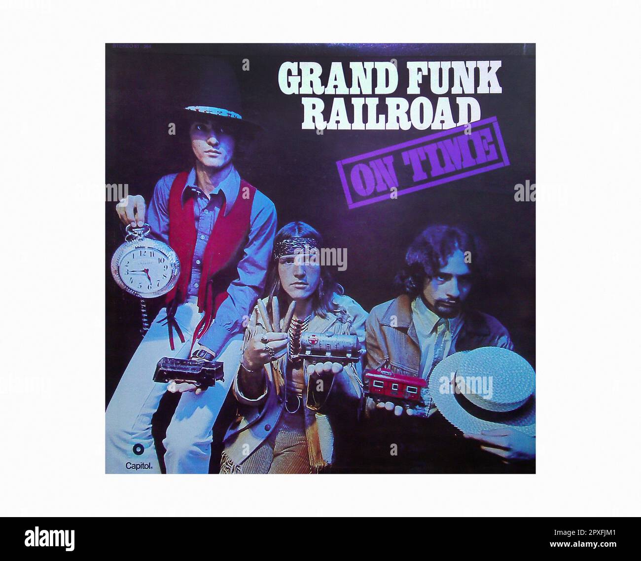 Grand Funk Railroad - On Time [1969] - Vintage Vinyl Record Sleeve Stock Photo - Alamy