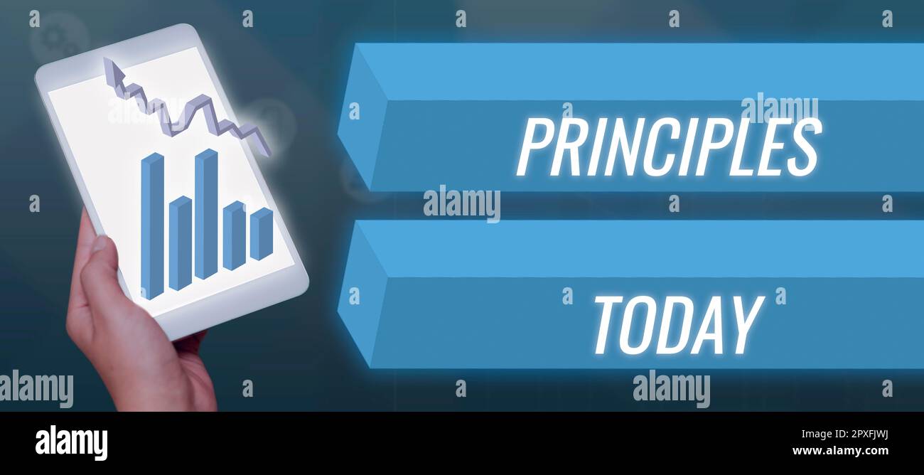 Sign displaying Principles, Word Written on fundamental truth that ...