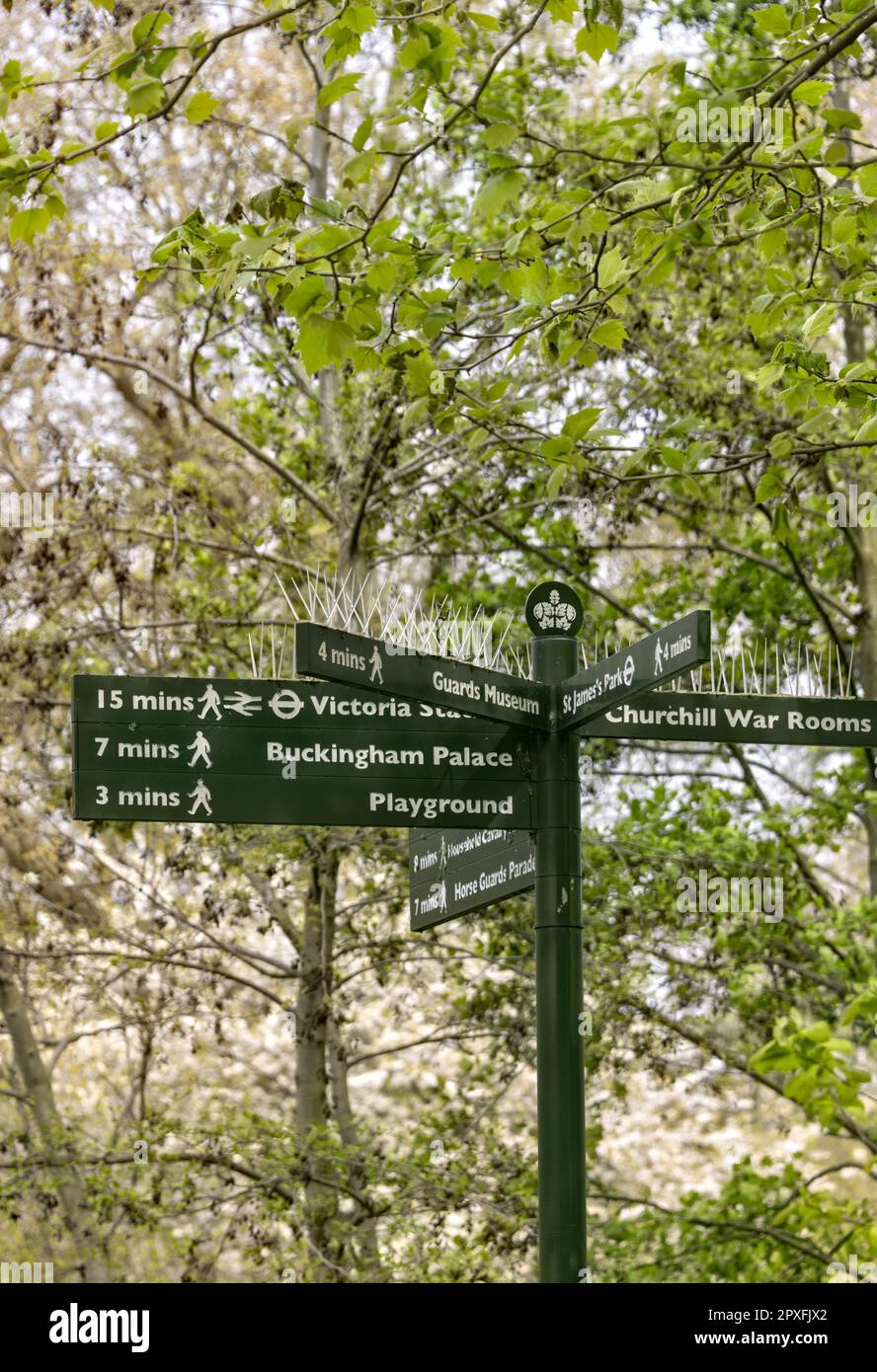 Buckingham palace direction sign hi-res stock photography and images ...