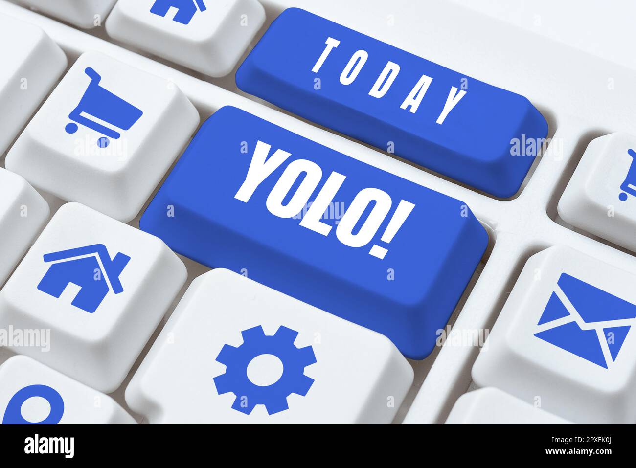 Conceptual display Yolo, Word for stand for You only live once popular ...