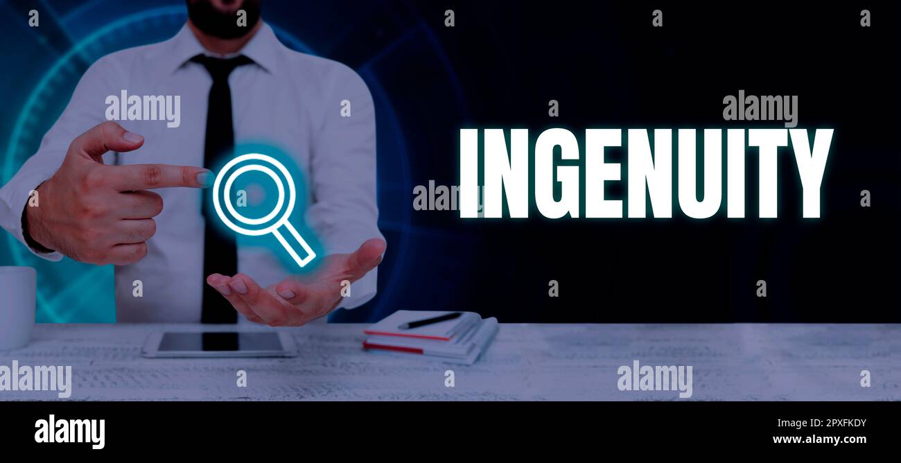 Conceptual display Ingenuity, Concept meaning the quality of being ...