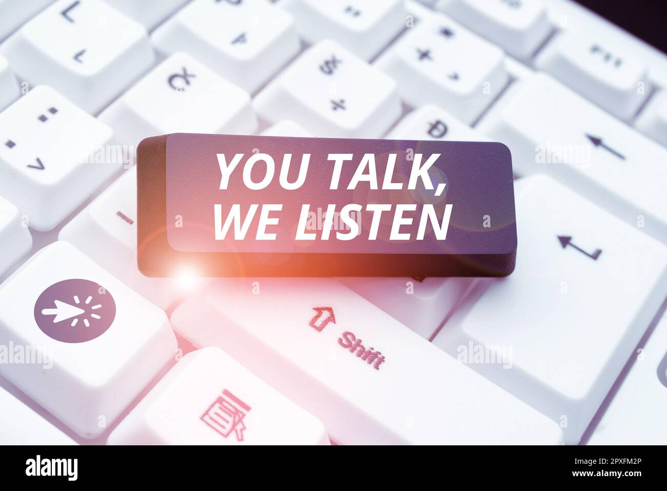 Inspiration showing sign You Talk, We Listen, Internet Concept Two Way ...