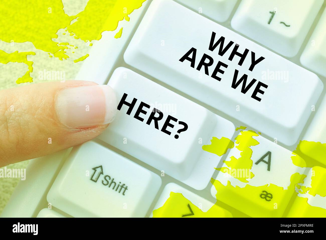 Text sign showing Why Are We Here, Business showcase Reasons to be ...