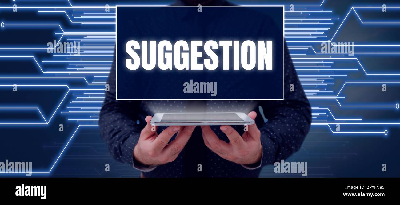 Conceptual caption Suggestion, Business idea the process of one thought ...