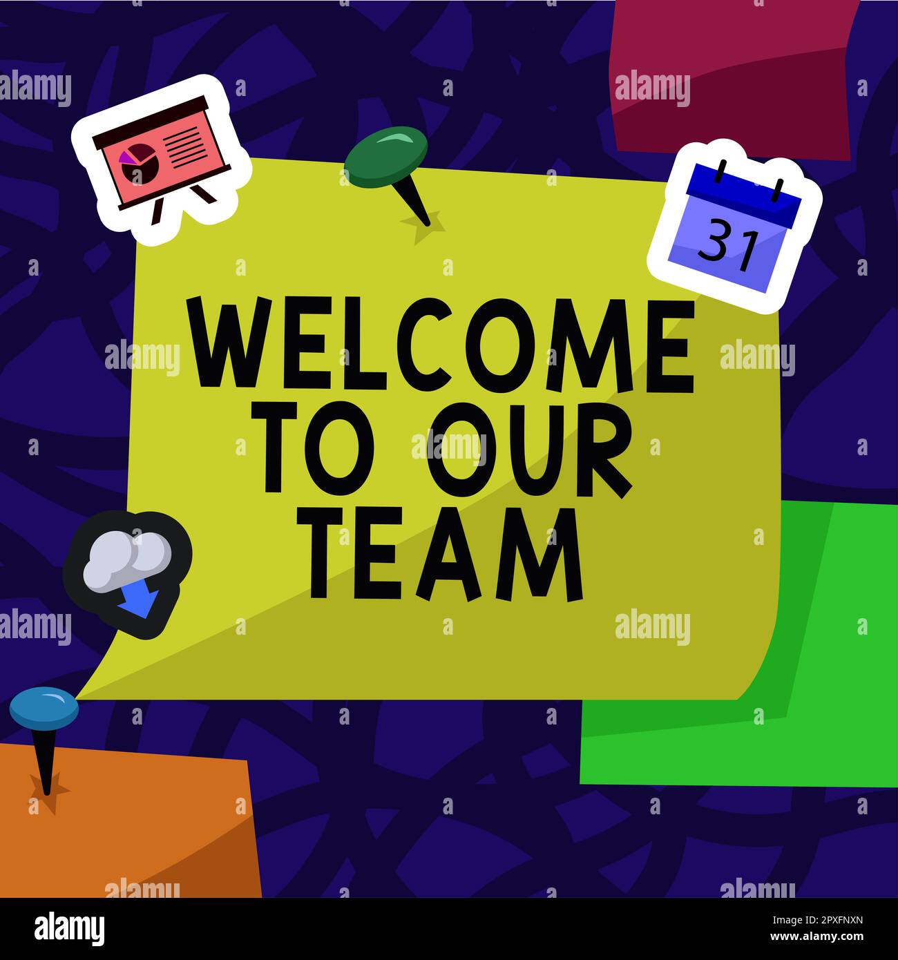 Conceptual caption Welcome To Our Team, Concept meaning introducing ...