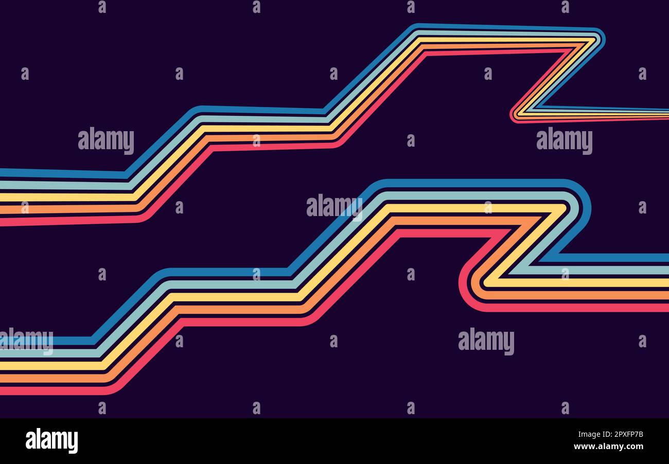 Retro vintage style stripes background poster lines. Vector ...