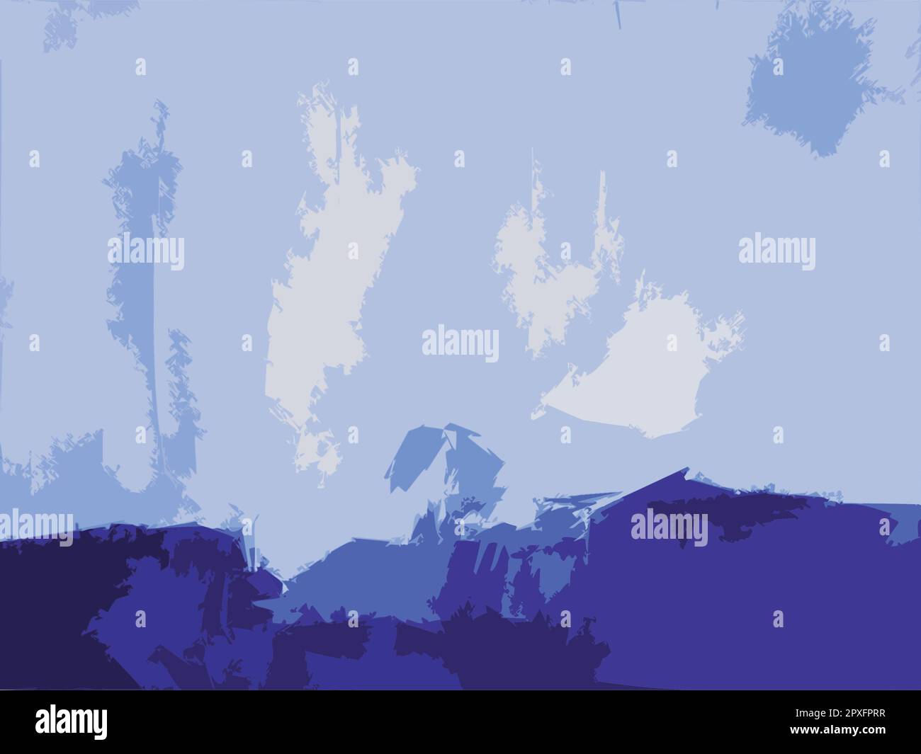 Modern Abstract Art. Illustration From Original Contemporary Painting ...