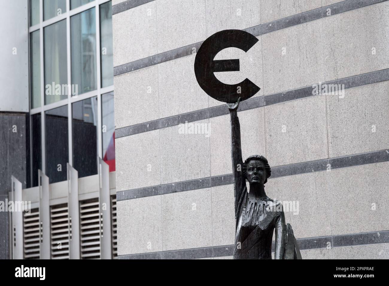 Bronze statue Europe from 1993 by May Claerhout, statue of Europa ...