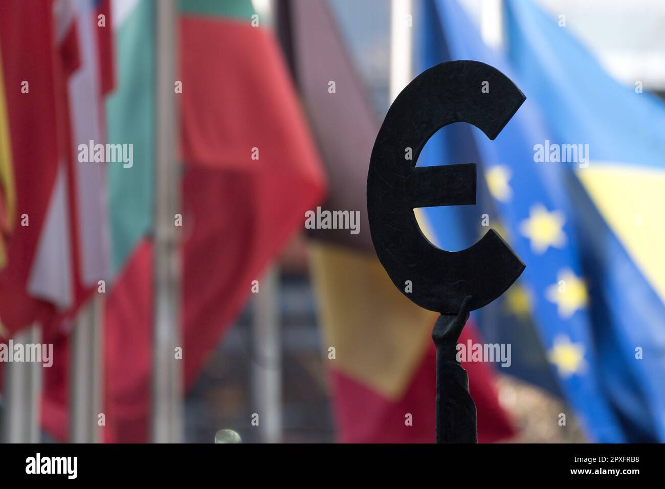 Bronze statue Europe from 1993 by May Claerhout, statue of Europa ...