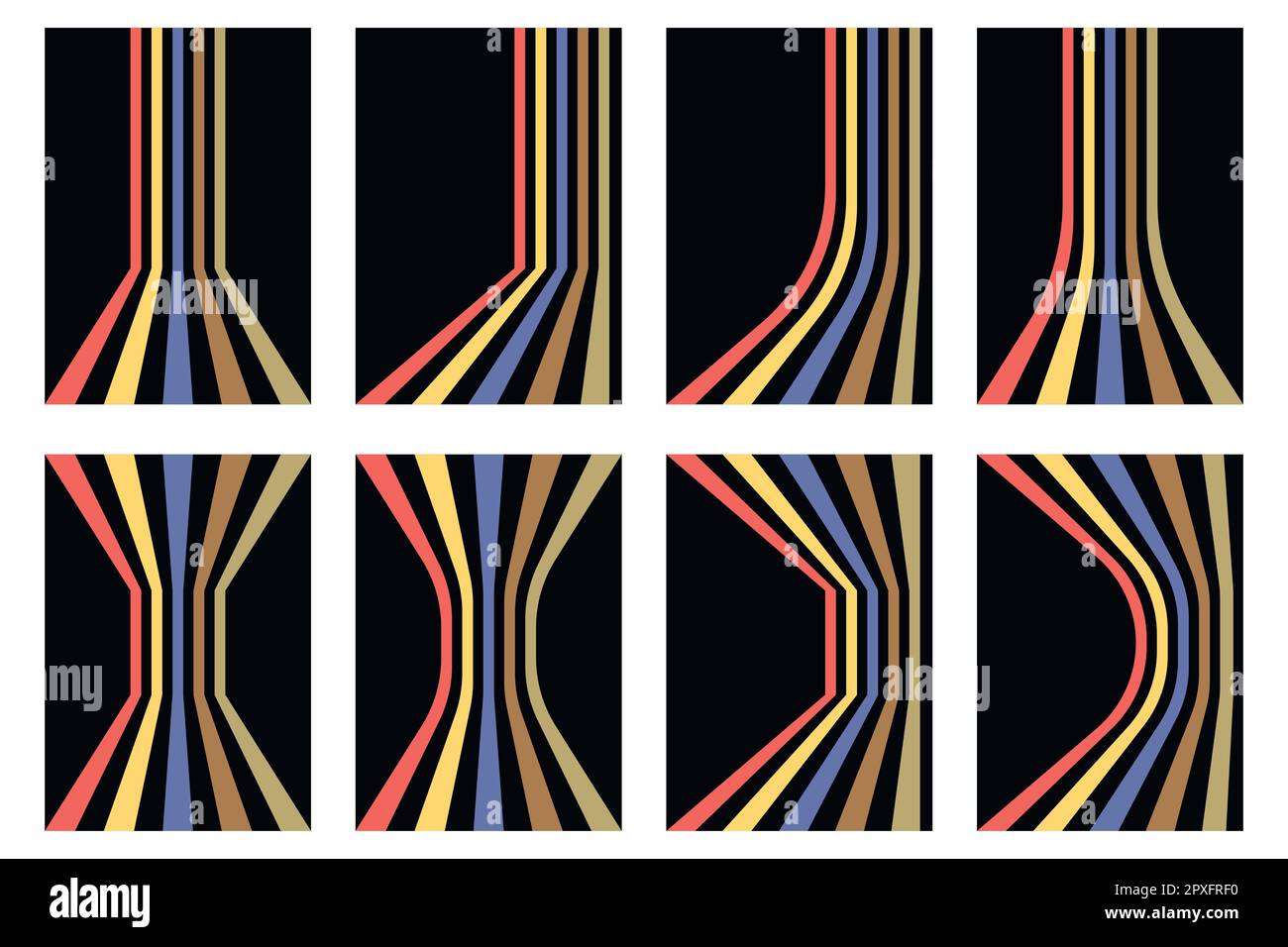 Retro vintage style stripes background poster lines. Vector ...