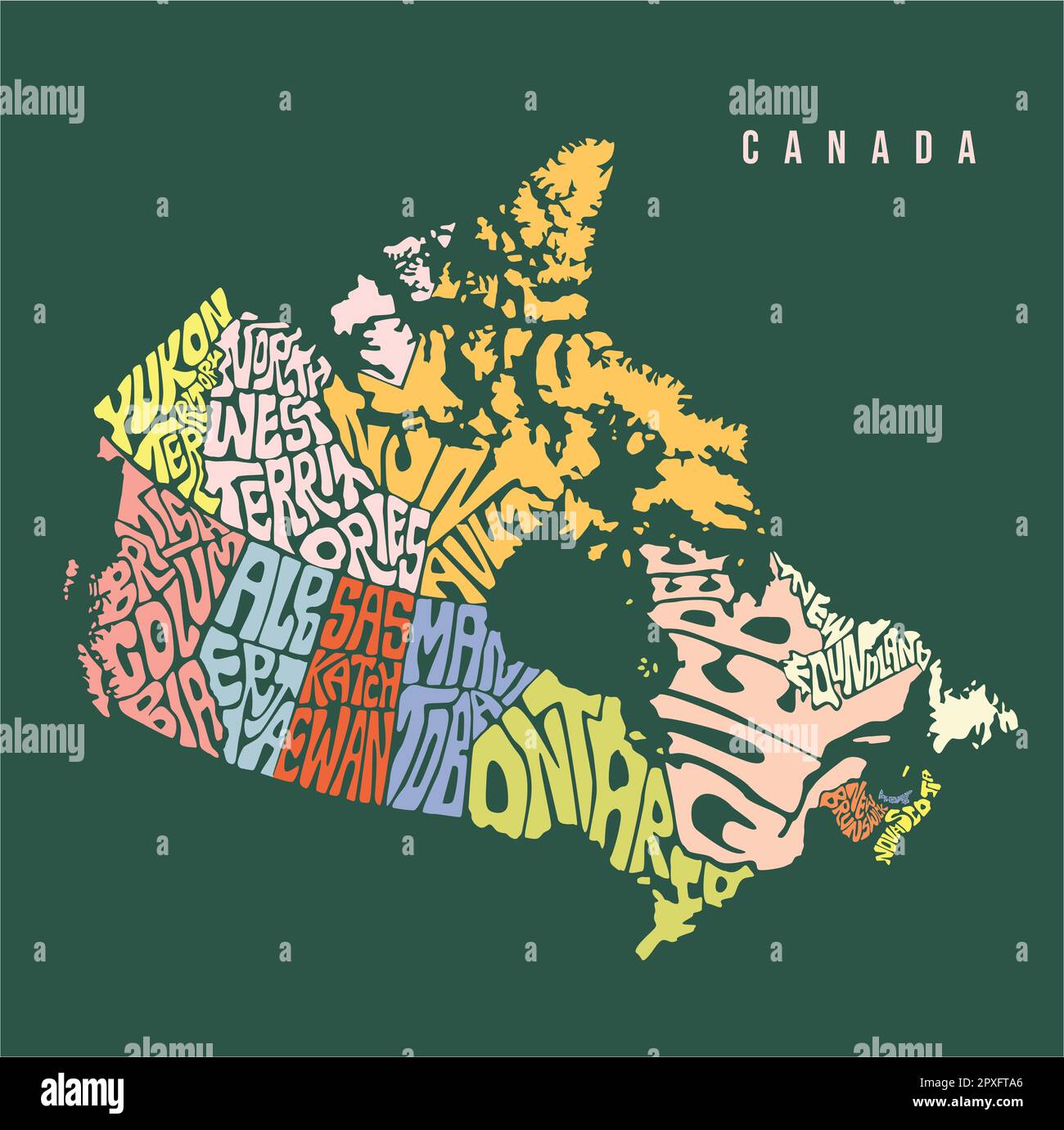 Map of canada provinces hi-res stock photography and images - Alamy