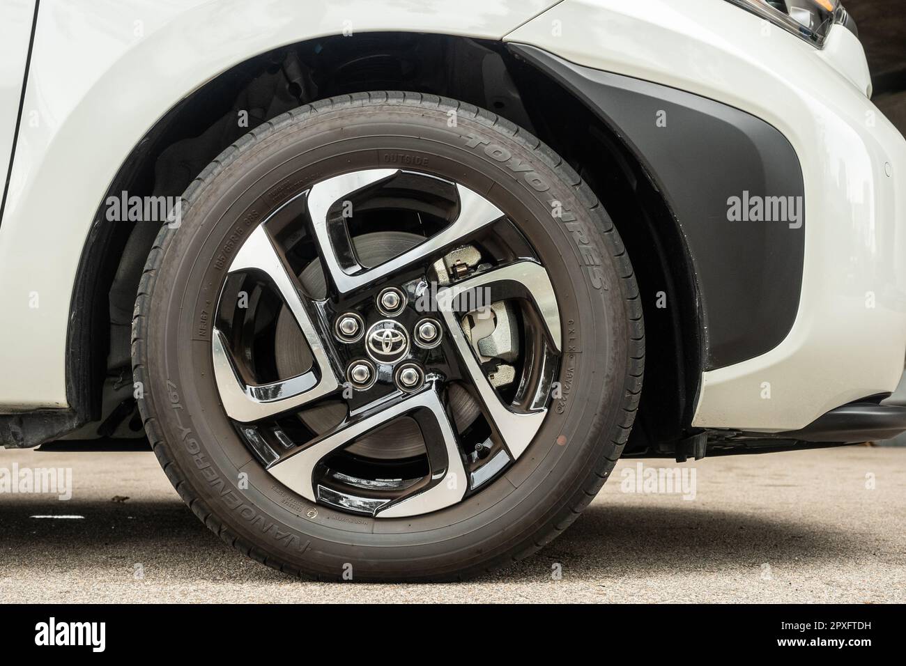Hong Kong, China Feb 2 , 2023 : Toyota Sienta MPV 2023 Wheel Feb 2 ... Hong Kong, China Feb 2 , 2023 : Toyota Sienta MPV 2023 Wheel Feb 2 ...
