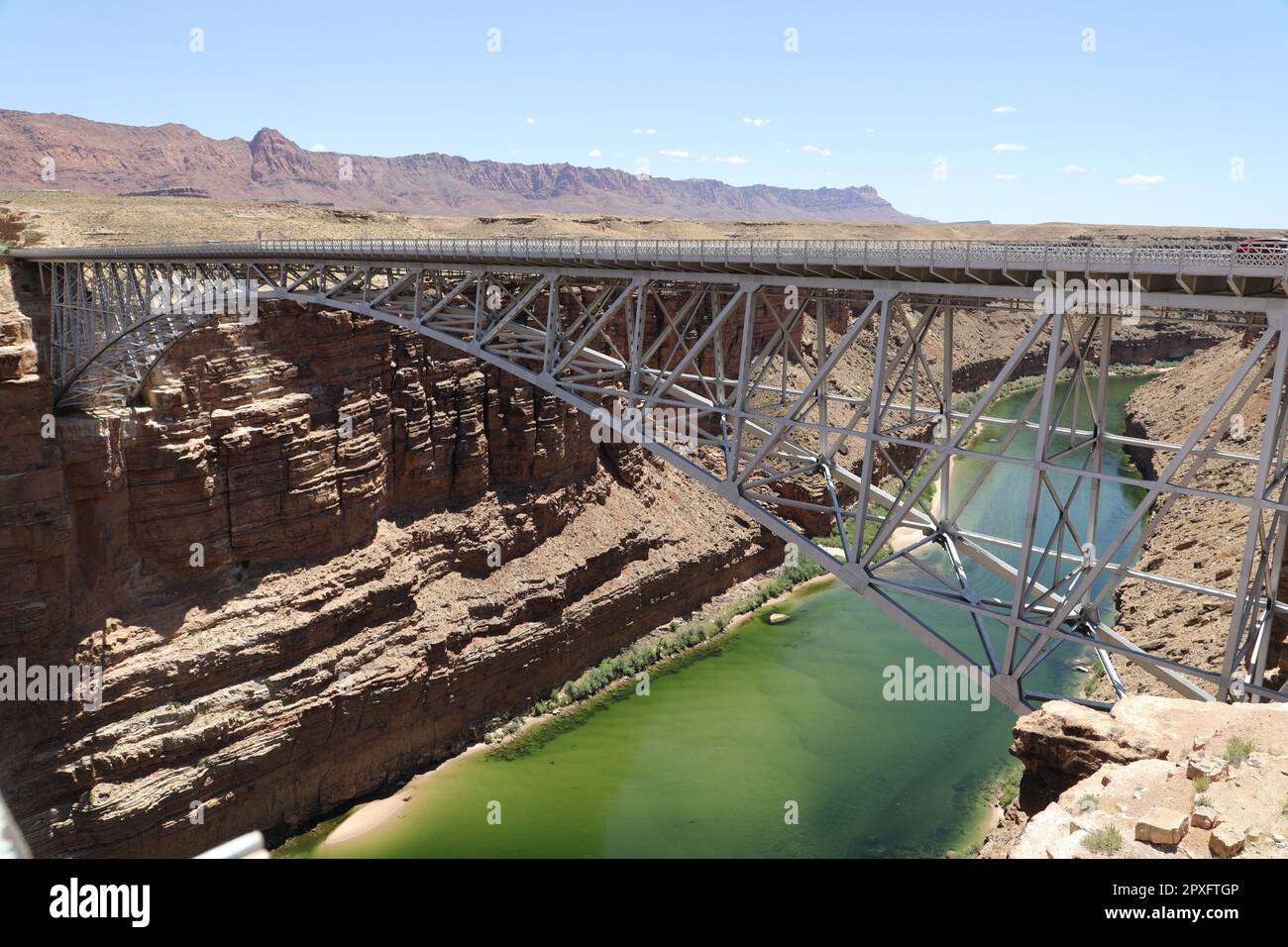 Modern Navajo bridge over the Colorado river in northern Coconino ...