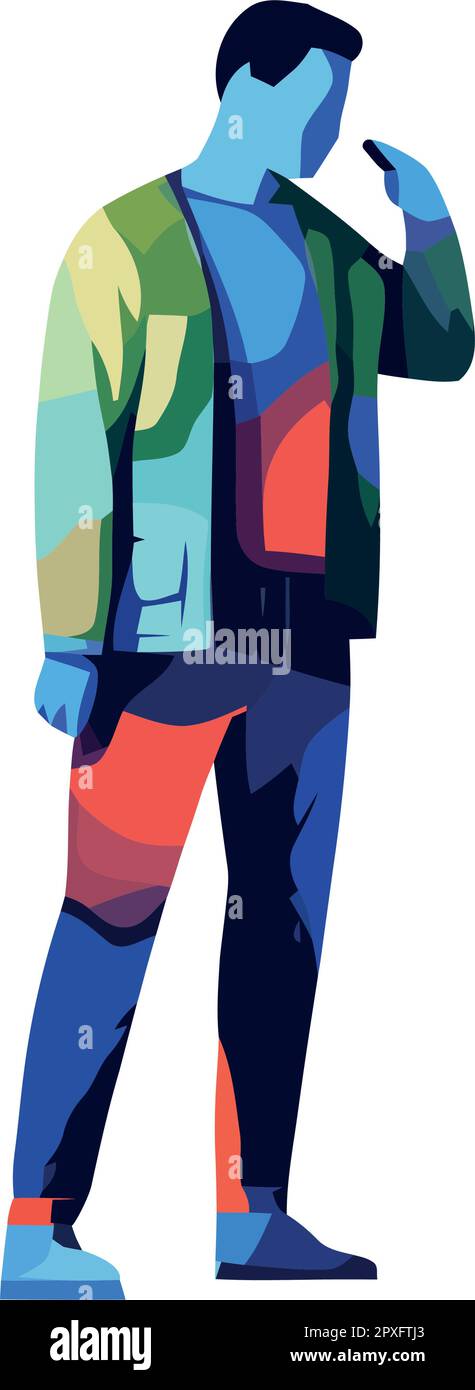 standing man character in abstract design Stock Vector Image & Art - Alamy