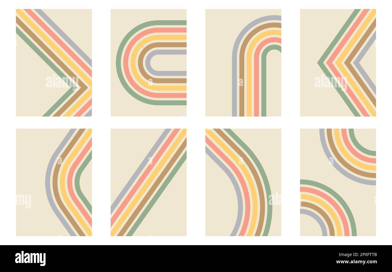 Retro vintage style stripes background poster lines. Vector ...