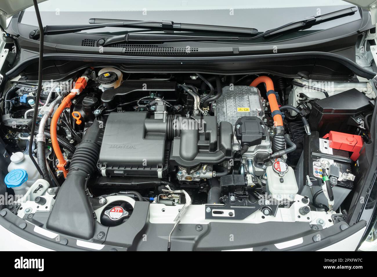 Hong Kong, China Jan 15 , 2023 : Honda Jazz e:HEV 2023 Hybrid Engine ...