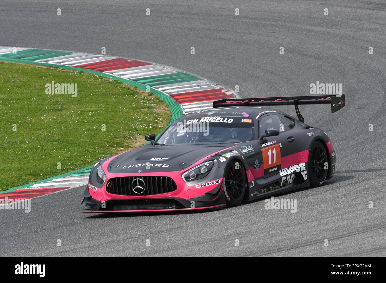 Scarperia, 23 March 2023: Mercedes-AMG GT3 of Team HOFOR-RACING driven ...