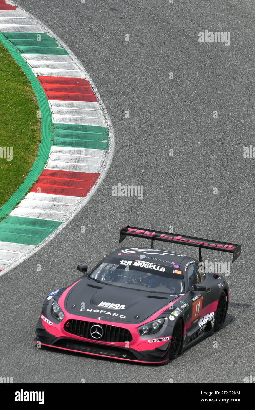 Scarperia, 23 March 2023: Mercedes-AMG GT3 of Team HOFOR-RACING driven ...