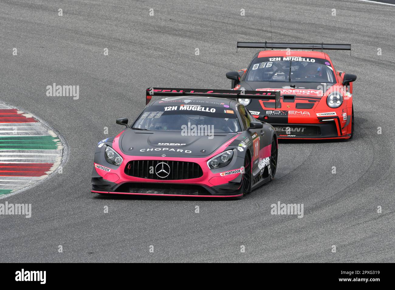 Scarperia, 23 March 2023: Mercedes-AMG GT3 of Team HOFOR-RACING driven ...